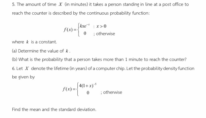Solved 5. The amount of time X (in minutes) it takes a | Chegg.com