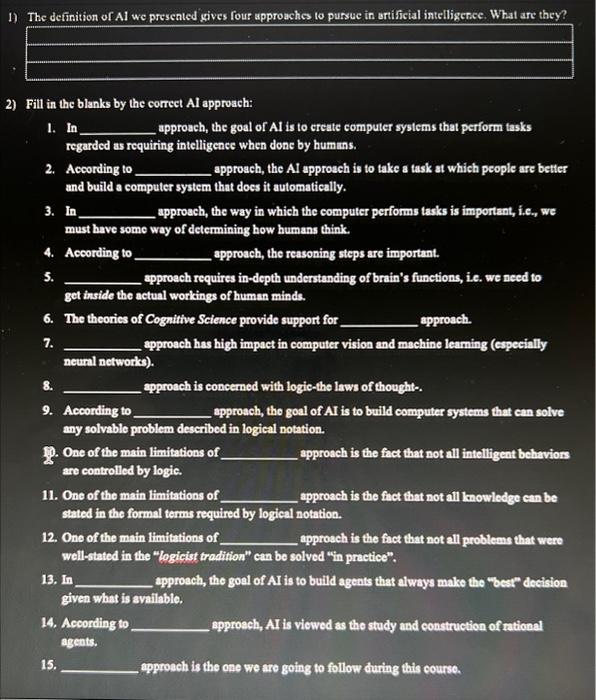 Solved 1) The definition of Al we presented gives four | Chegg.com