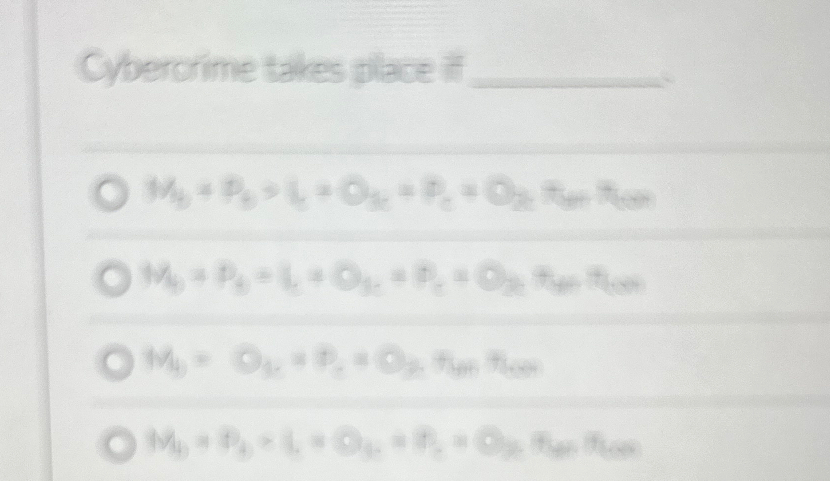 Solved Cybercrime takes place if | Chegg.com