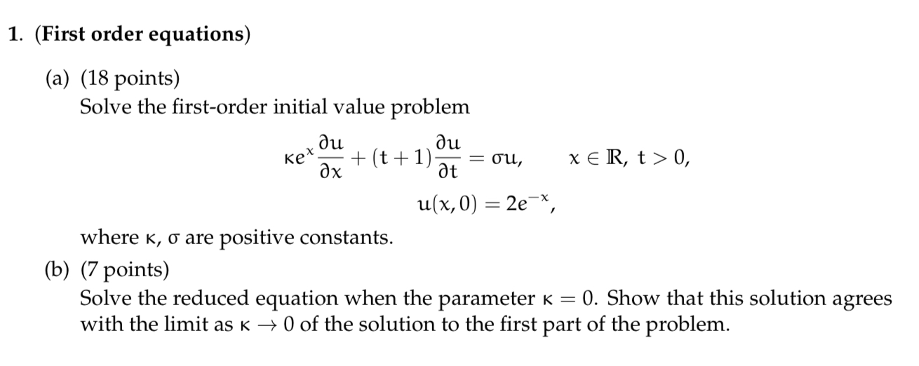 Solved SUBJECT PARTIAL DIFFERENTIAL EQN(First order | Chegg.com