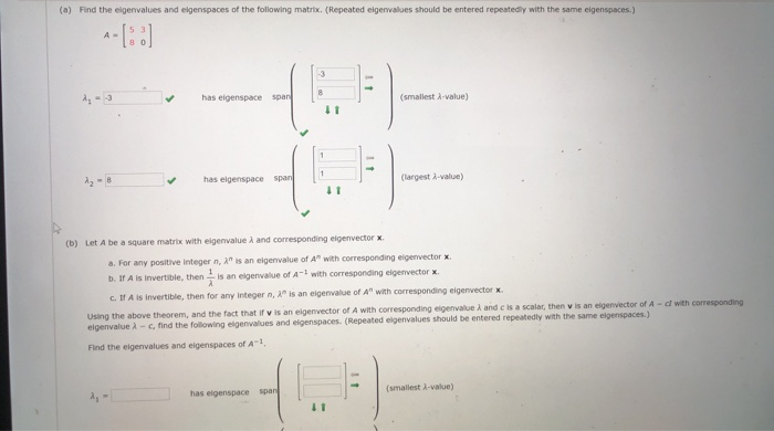 Solved (a) Find the eigenvalues and eigenspaces of the | Chegg.com