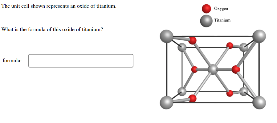 Solved The unit cell shown represents an oxide of | Chegg.com