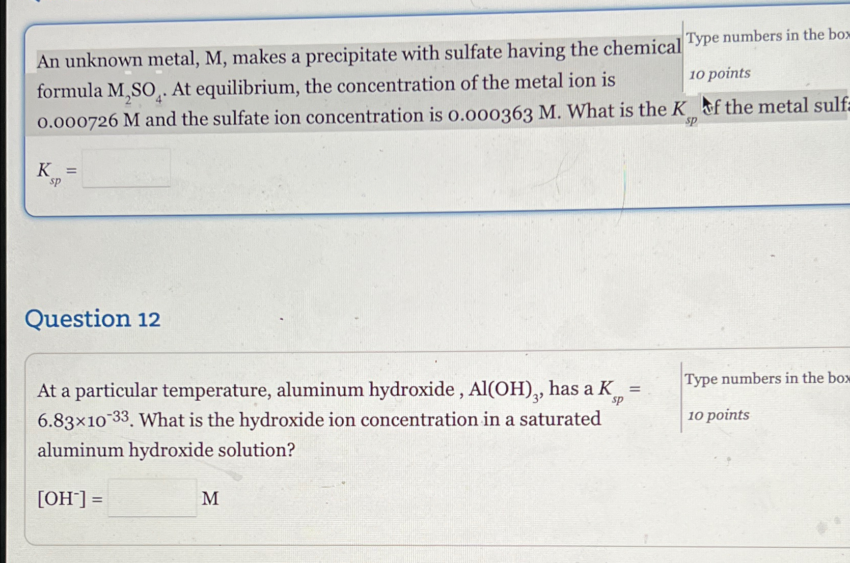 Solved An unknown metal, M, ﻿makes a precipitate with | Chegg.com