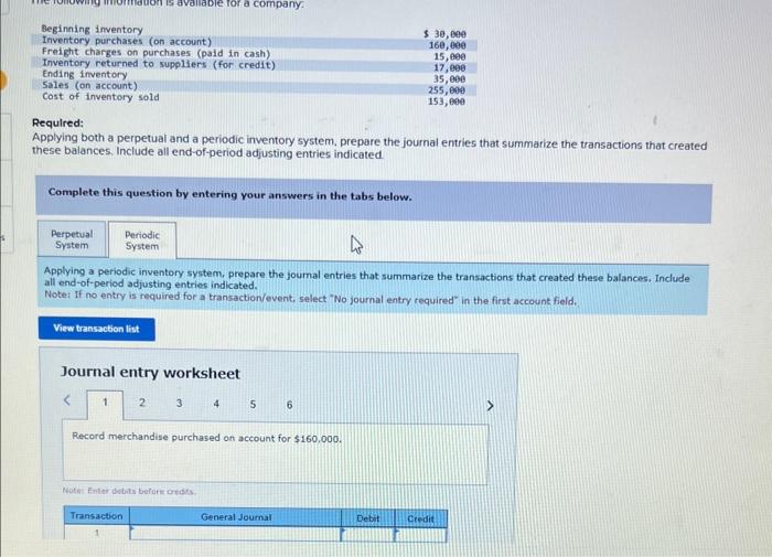 Solved Requlred: Applying both a perpetual and a periodic | Chegg.com