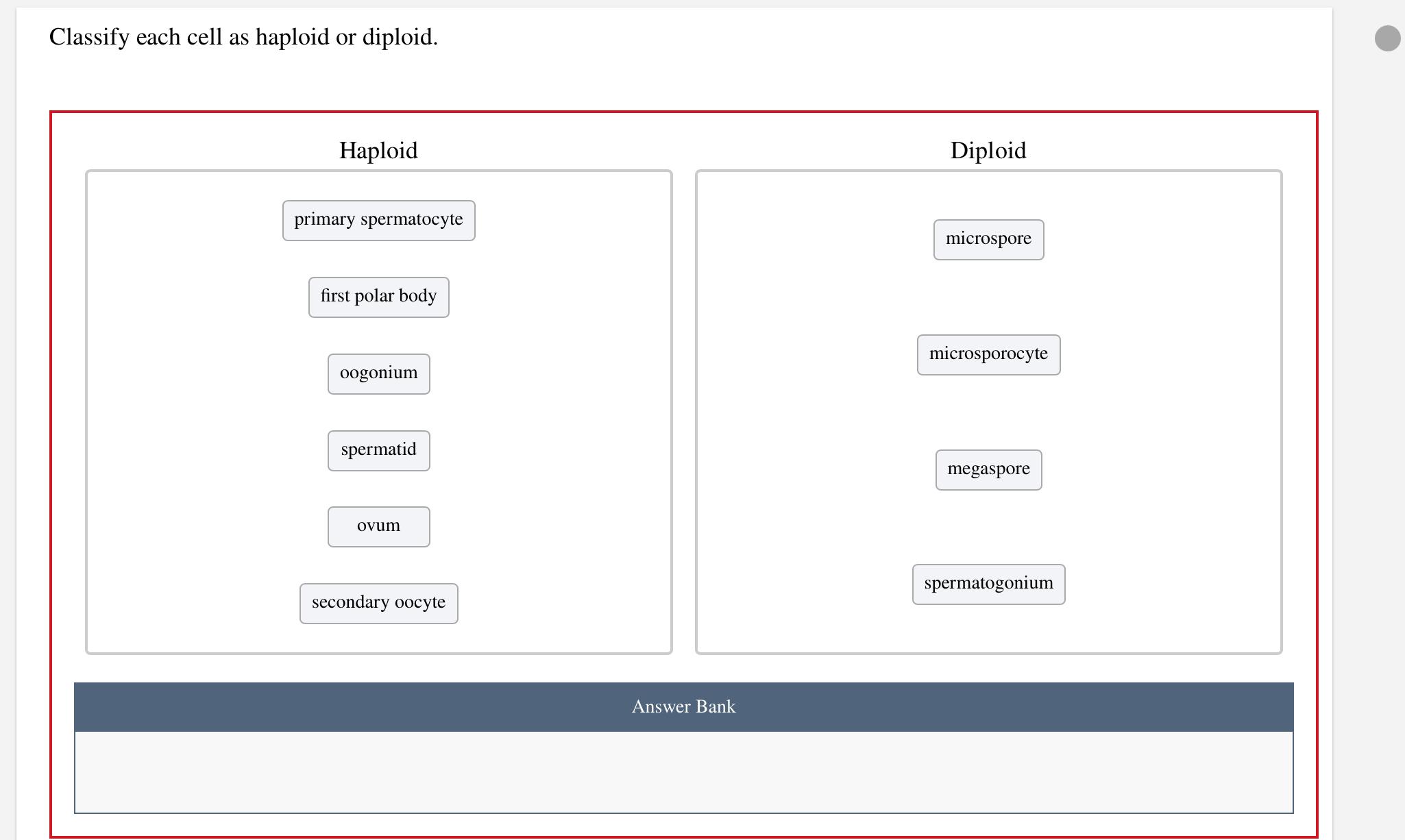 Solved Classify each cell as haploid or diploid. | Chegg.com