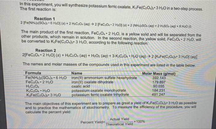 Solved Formula Name Fe(NH4)2(SO4)2.6 H2O iron(II) ammonium | Chegg.com