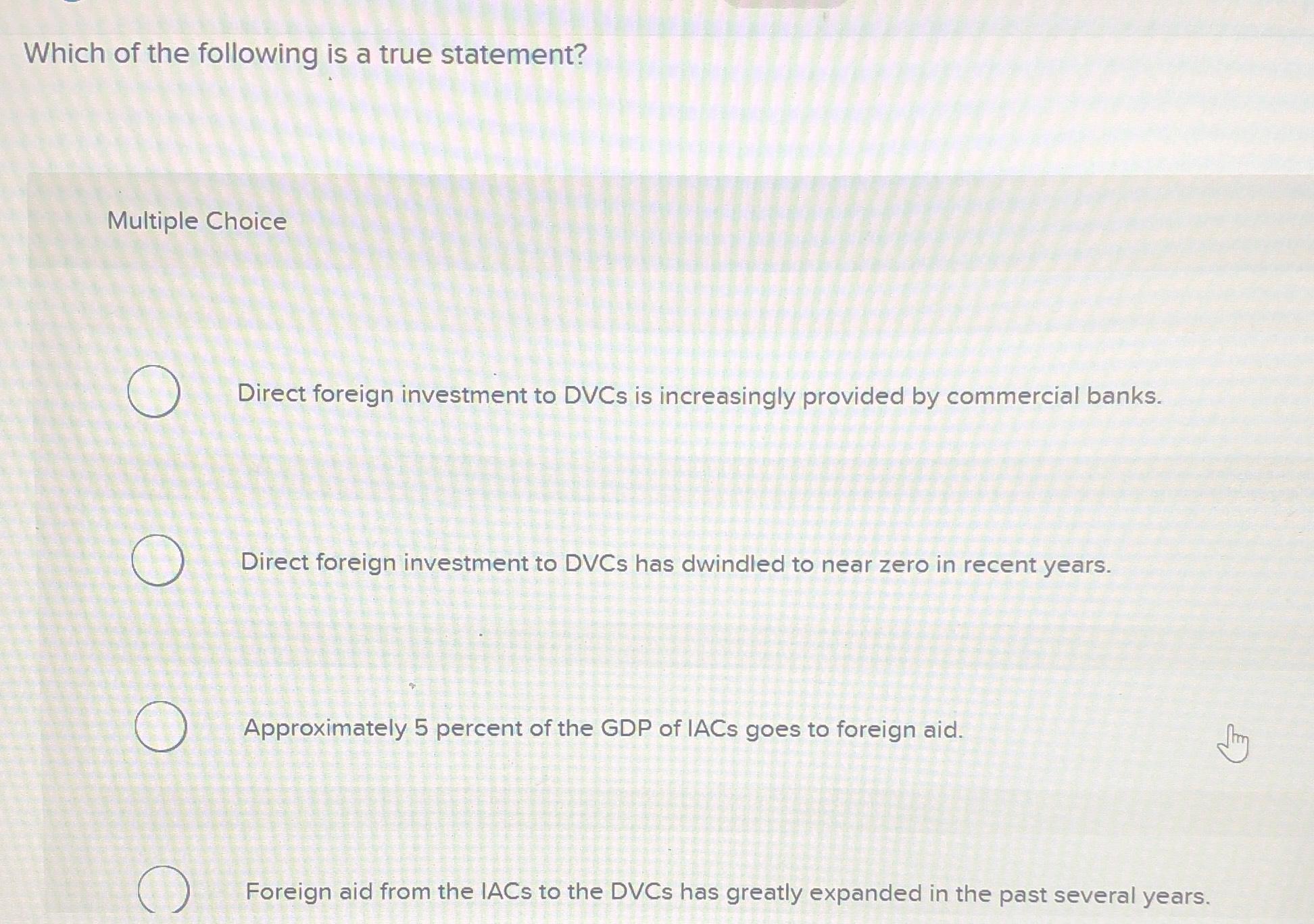 Solved Which of the following is a true statement?Multiple | Chegg.com