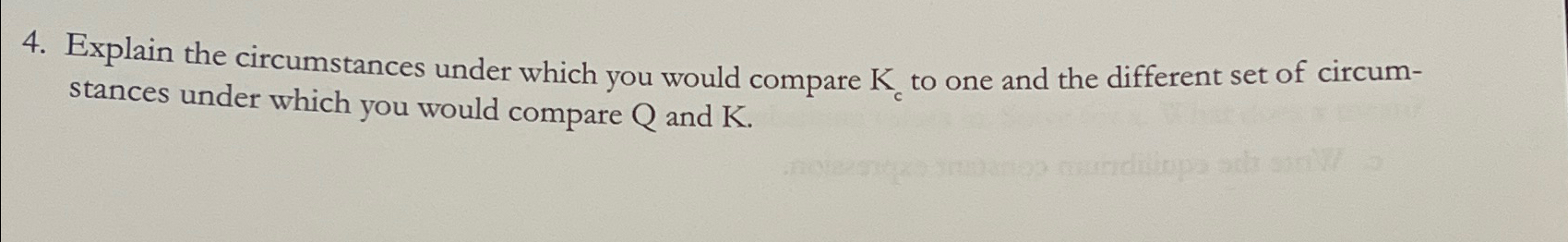 Solved Explain the circumstances under which you would | Chegg.com