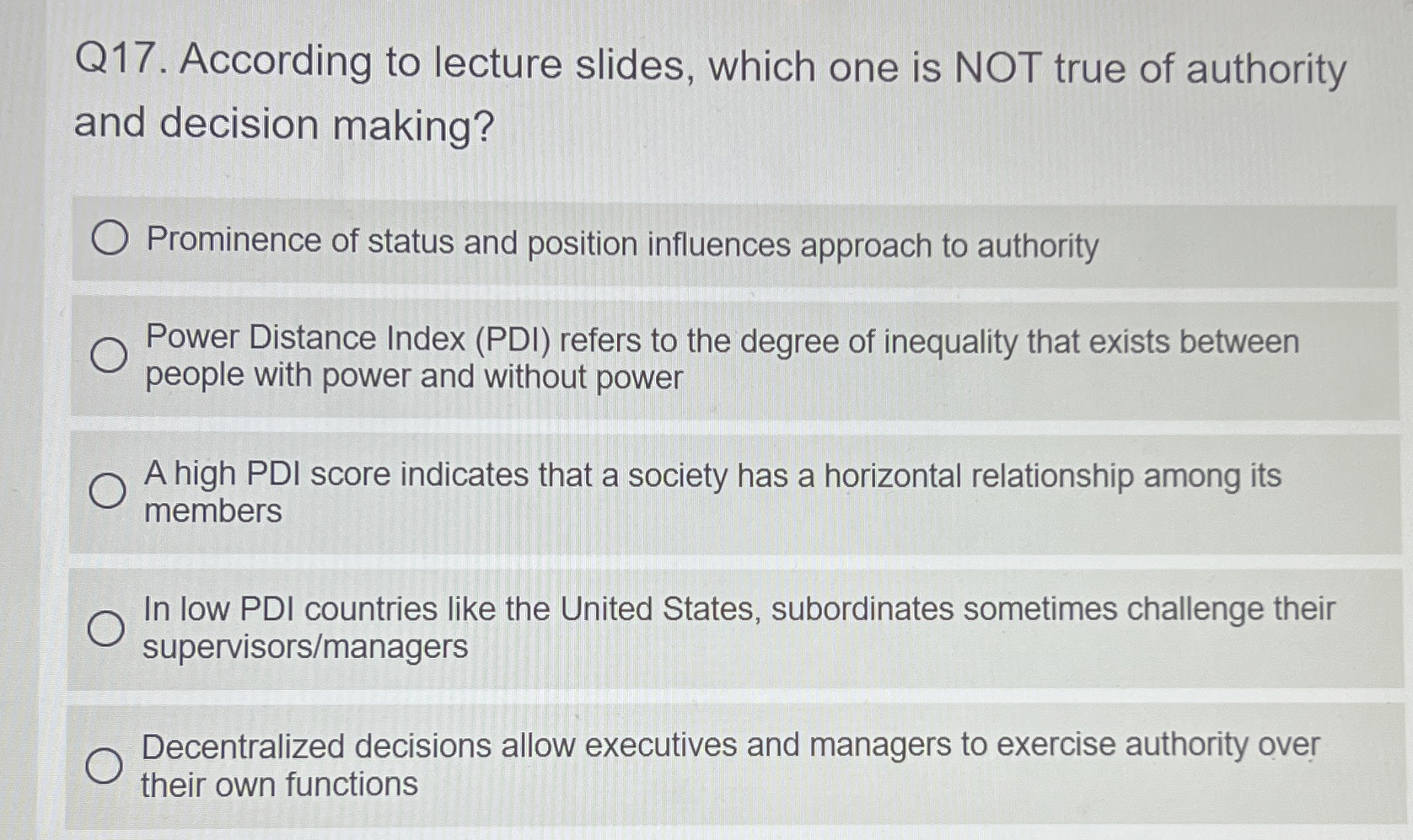 Solved Q17. ﻿According to lecture slides, which one is NOT | Chegg.com