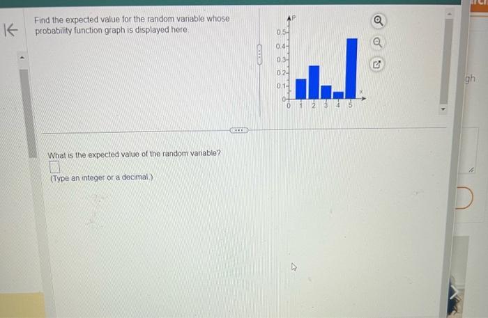 Solved Find the expected value for the random variable whose | Chegg.com