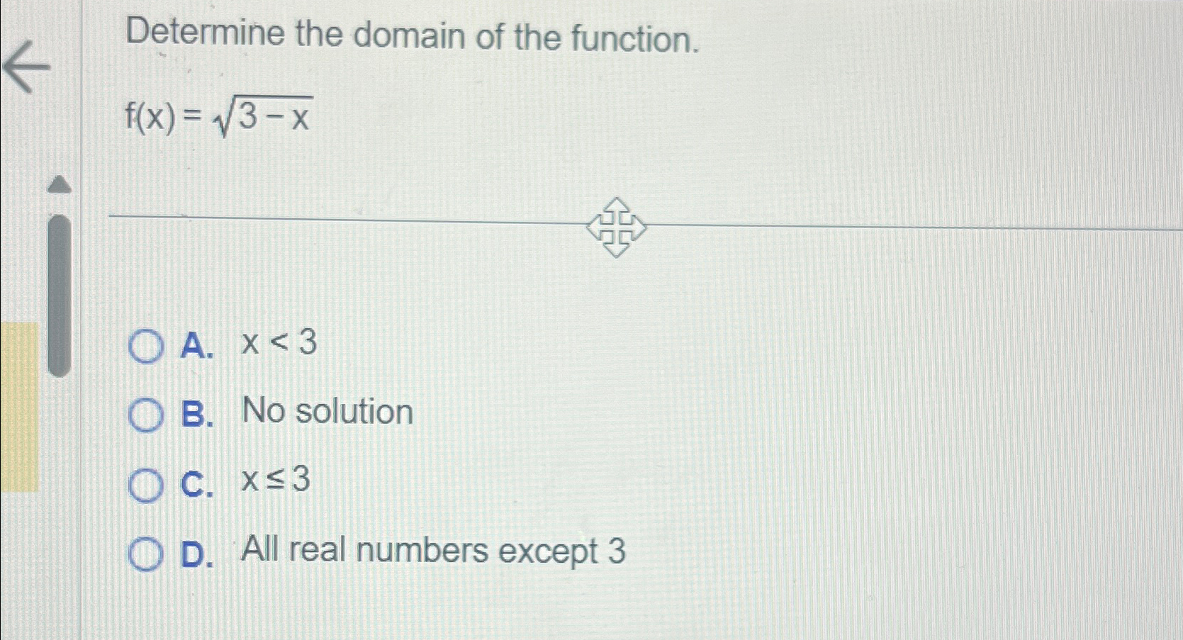 Solved Determine the domain of the | Chegg.com