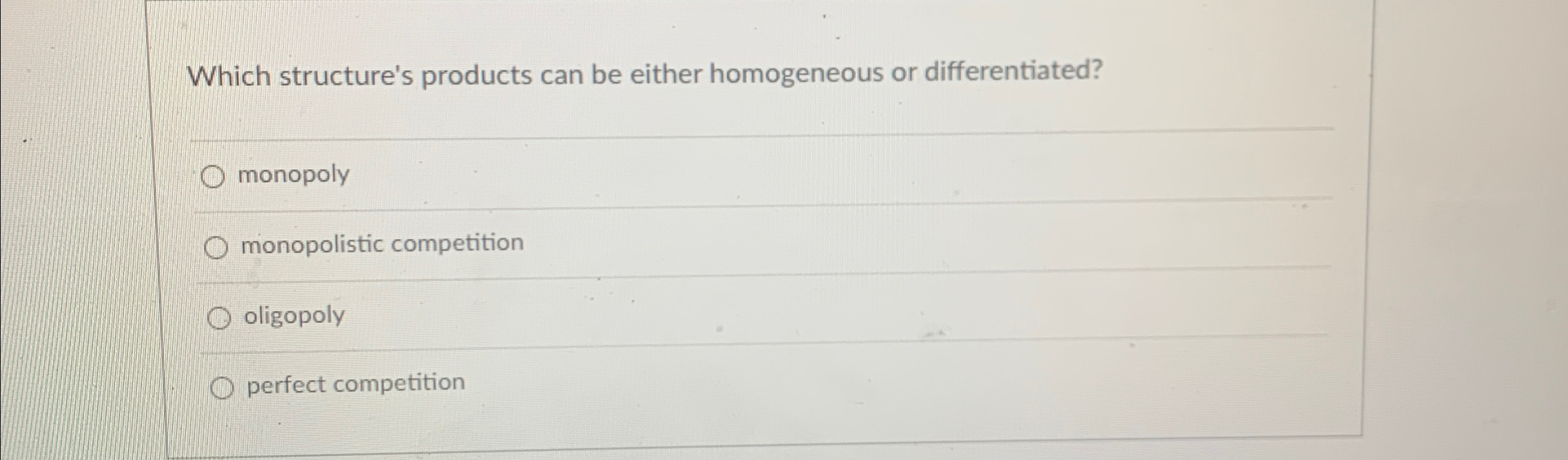 Solved Which structure's products can be either homogeneous | Chegg.com