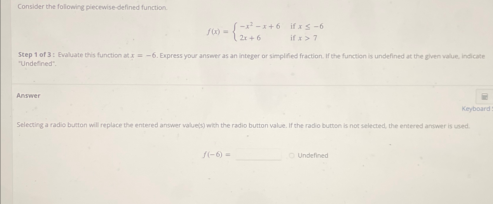 Solved Consider the following piecewise-defined | Chegg.com