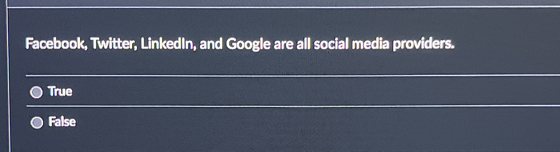 Solved Facebook, Twitter, Linkedln, and Google are all | Chegg.com