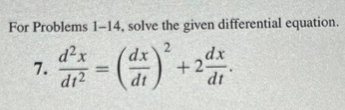 Solved For Problems 1-14, ﻿solve the given differential | Chegg.com