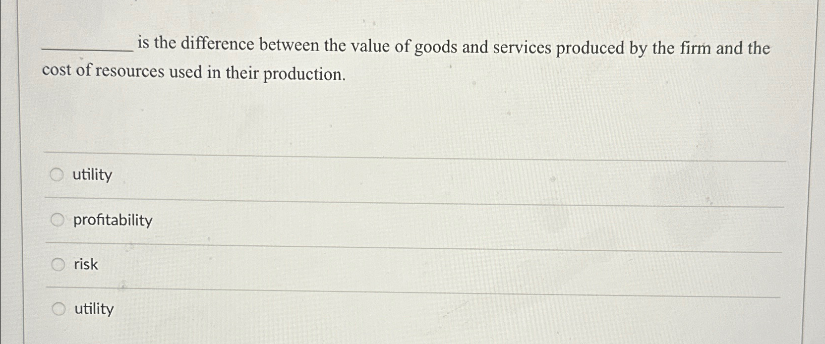 Solved is the difference between the value of goods and | Chegg.com