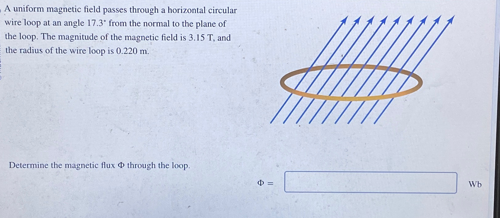 Solved A uniform magnetic field passes through a horizontal | Chegg.com