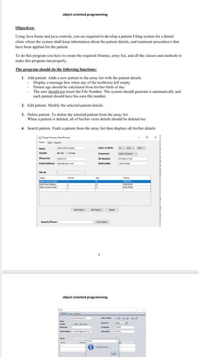 Solved Object Oriented Programming Obisthes Using Lava Frame 4939