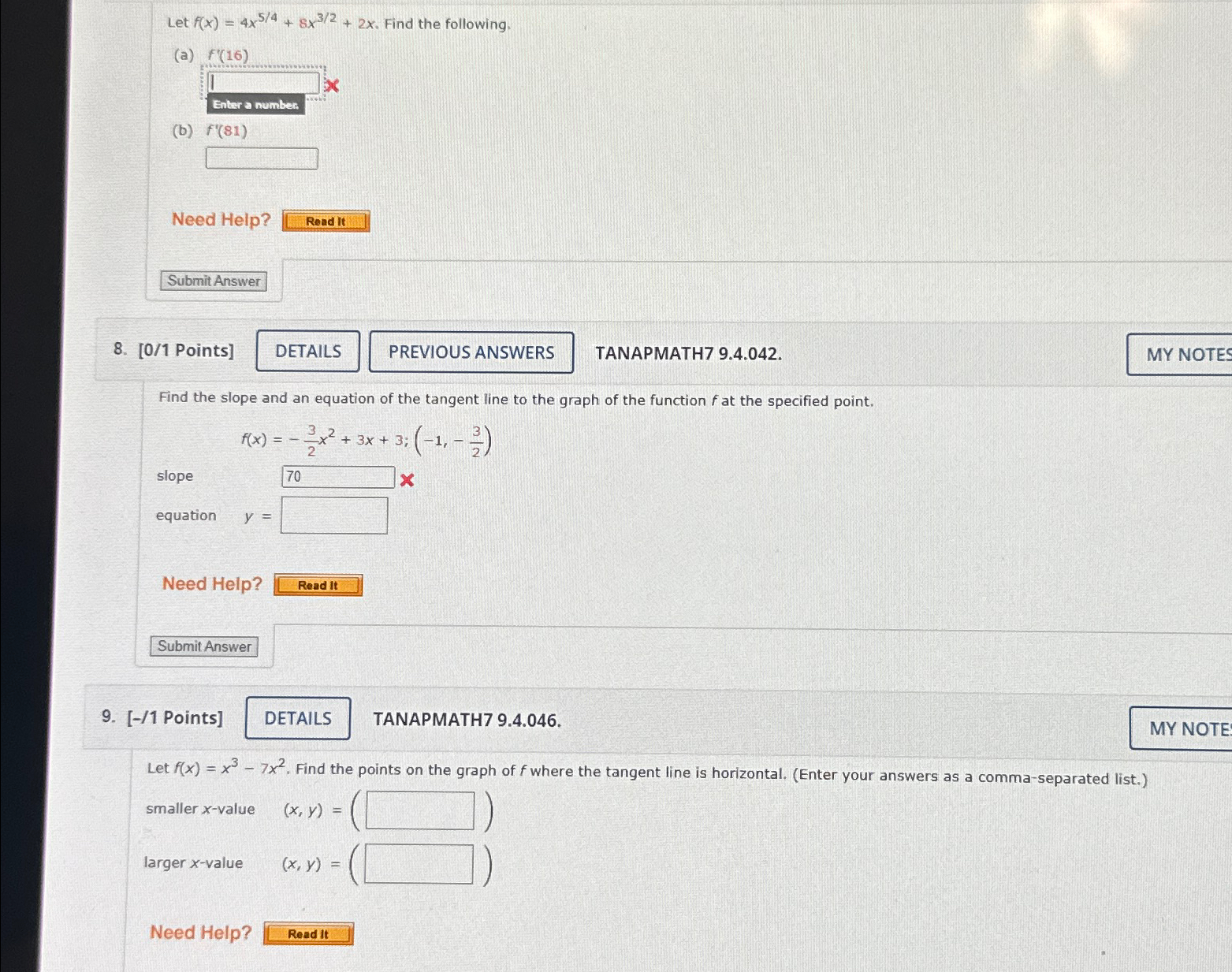 Solved Keep gettingwrong answers i need help. | Chegg.com