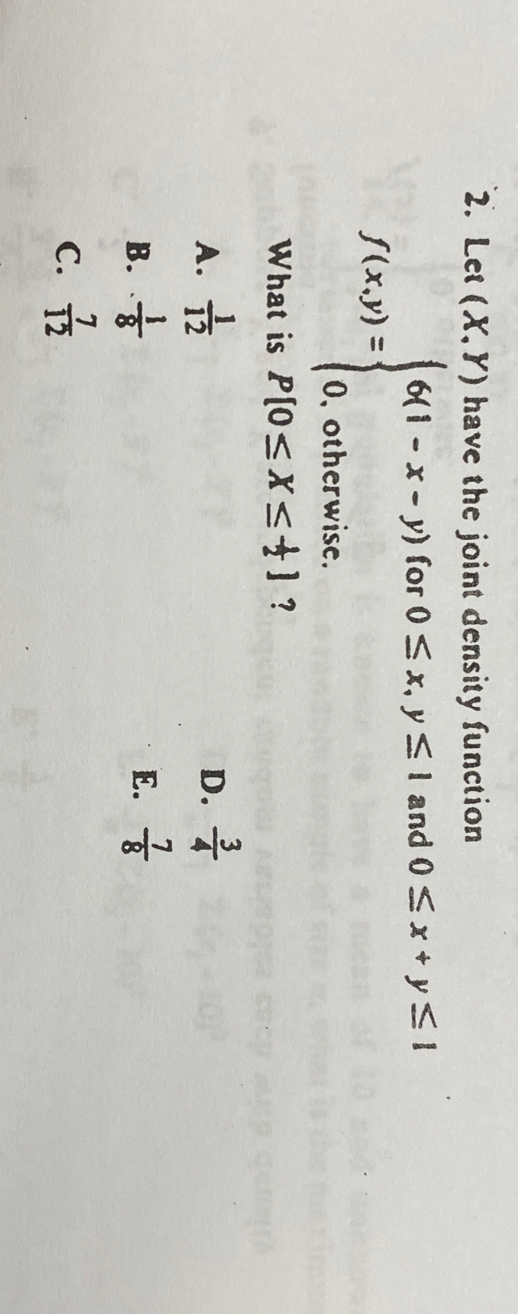 Solved Let (x,Y) ﻿have the joint density function | Chegg.com