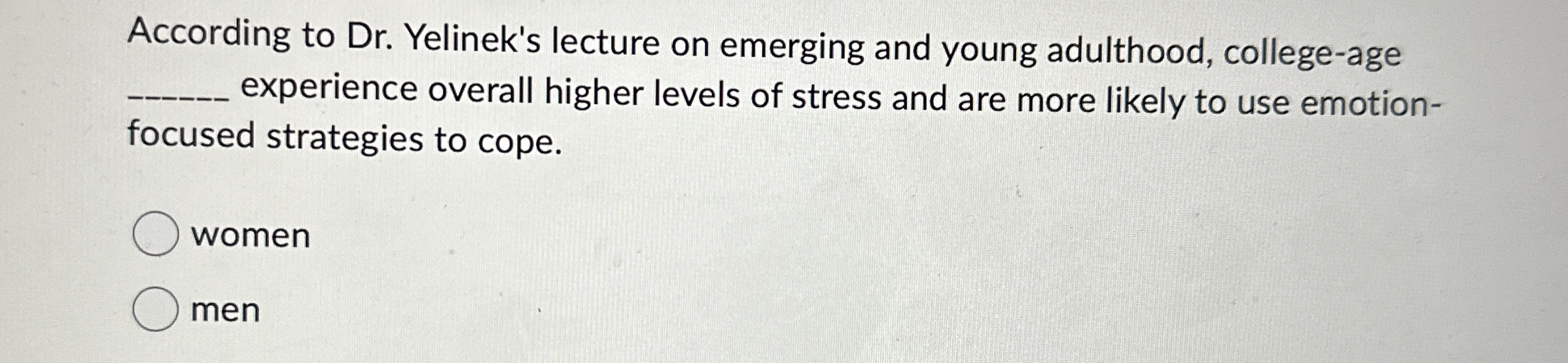 According to Dr. ﻿Yelinek's lecture on emerging and | Chegg.com