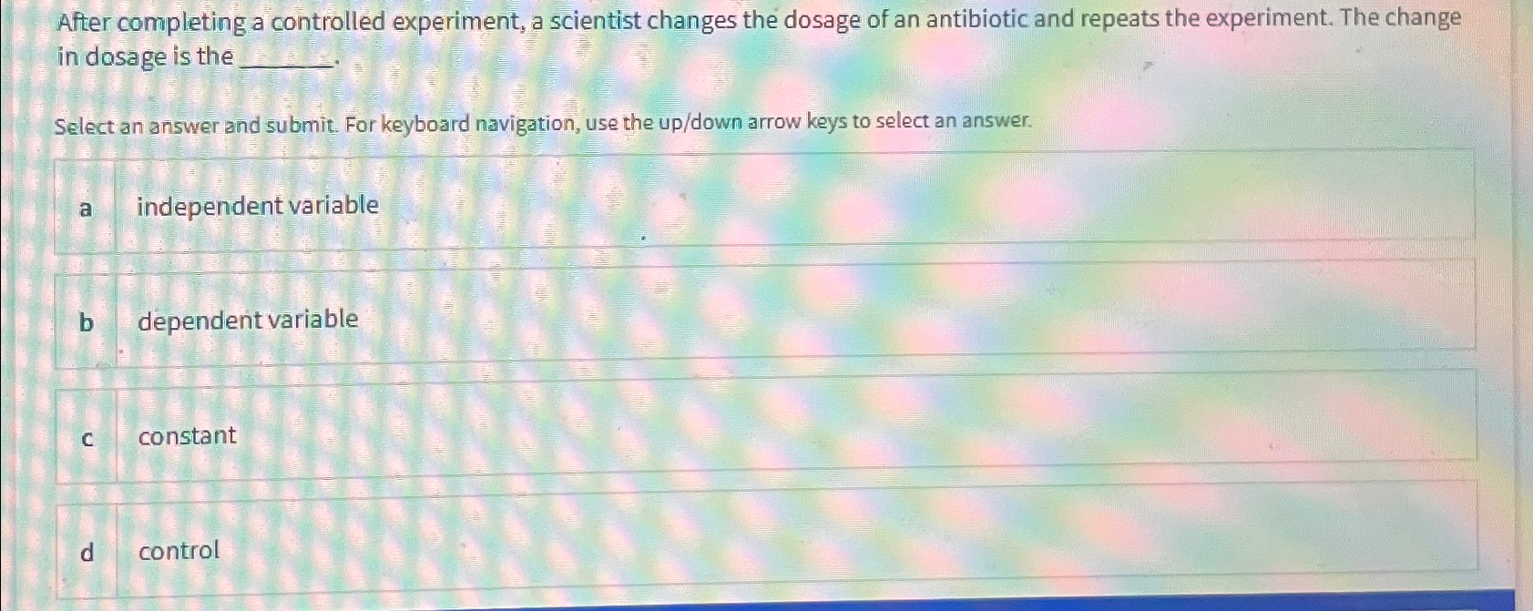 Solved After completing a controlled experiment, a scientist | Chegg.com
