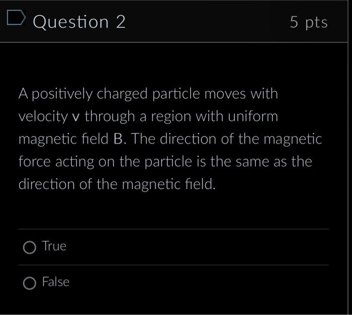 Solved A positively charged particle moves with velocity v | Chegg.com