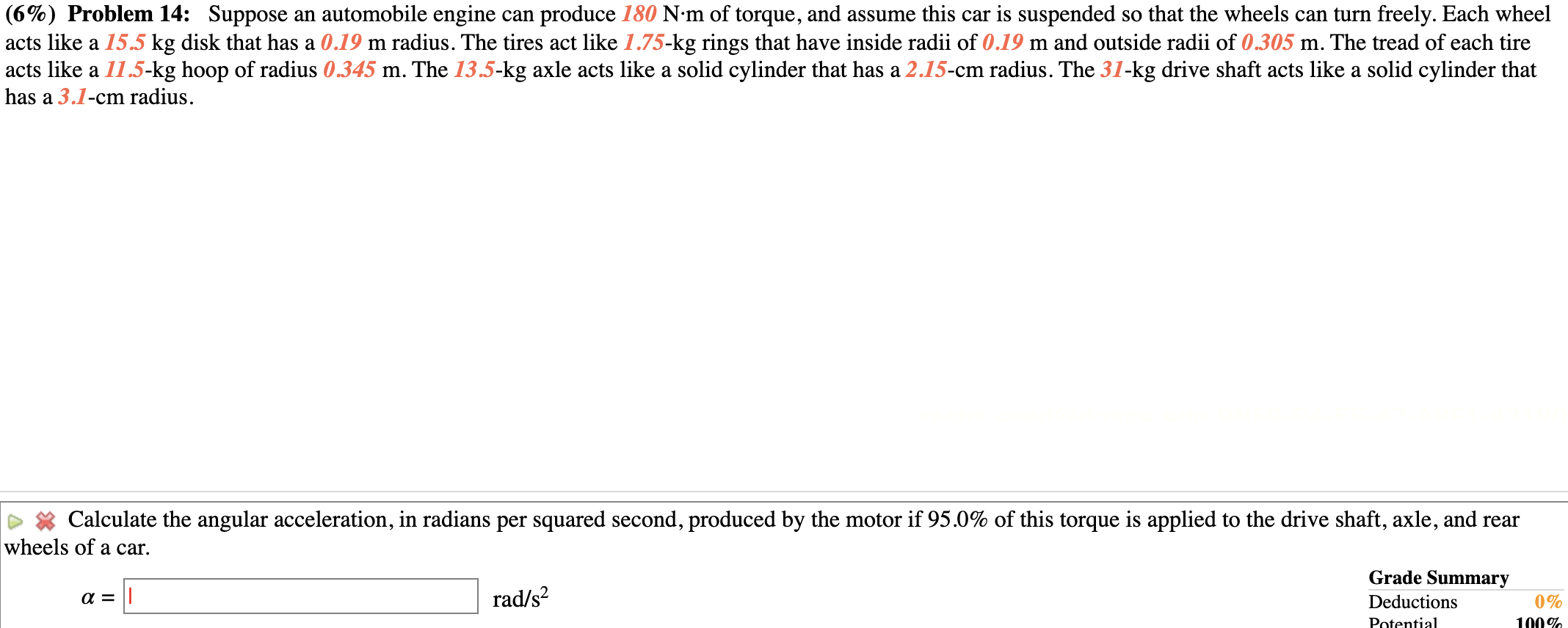 Solved (6%) ﻿Problem 14: Suppose an automobile engine can | Chegg.com