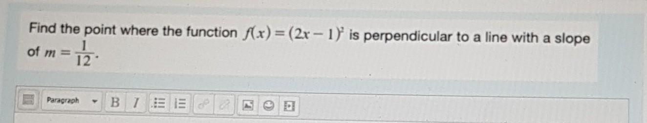 Solved Find the point where the function f(x)=(2x−1)2 is | Chegg.com