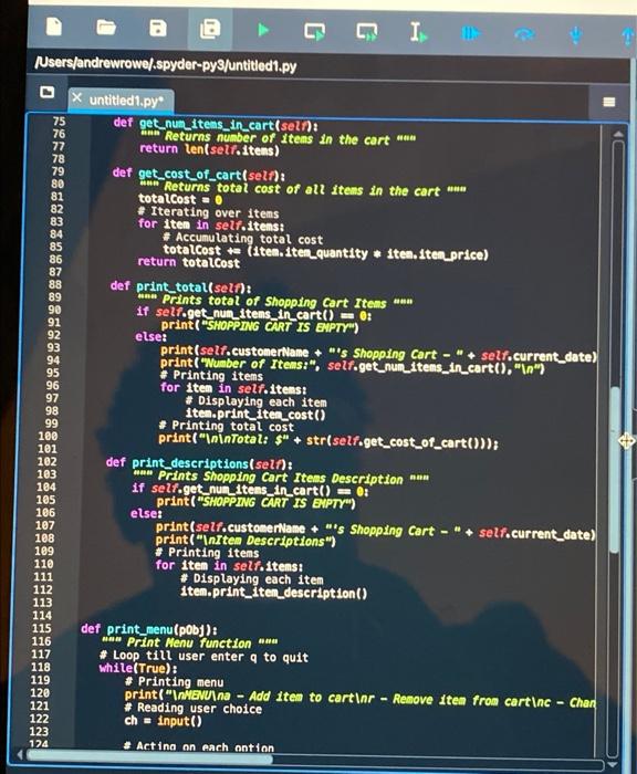 Solved confused on why my code is not outputing certain | Chegg.com