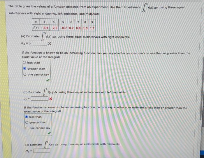 Solved rubintervals with right endpoints, left endpoints, | Chegg.com