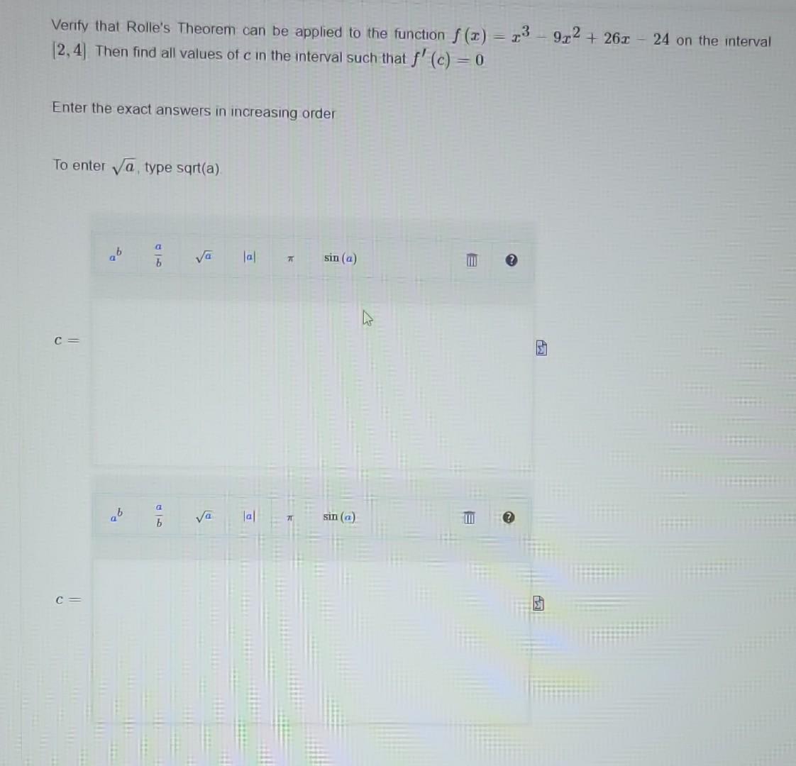 Solved Verify that Rolle's Theorem can be applied to the | Chegg.com