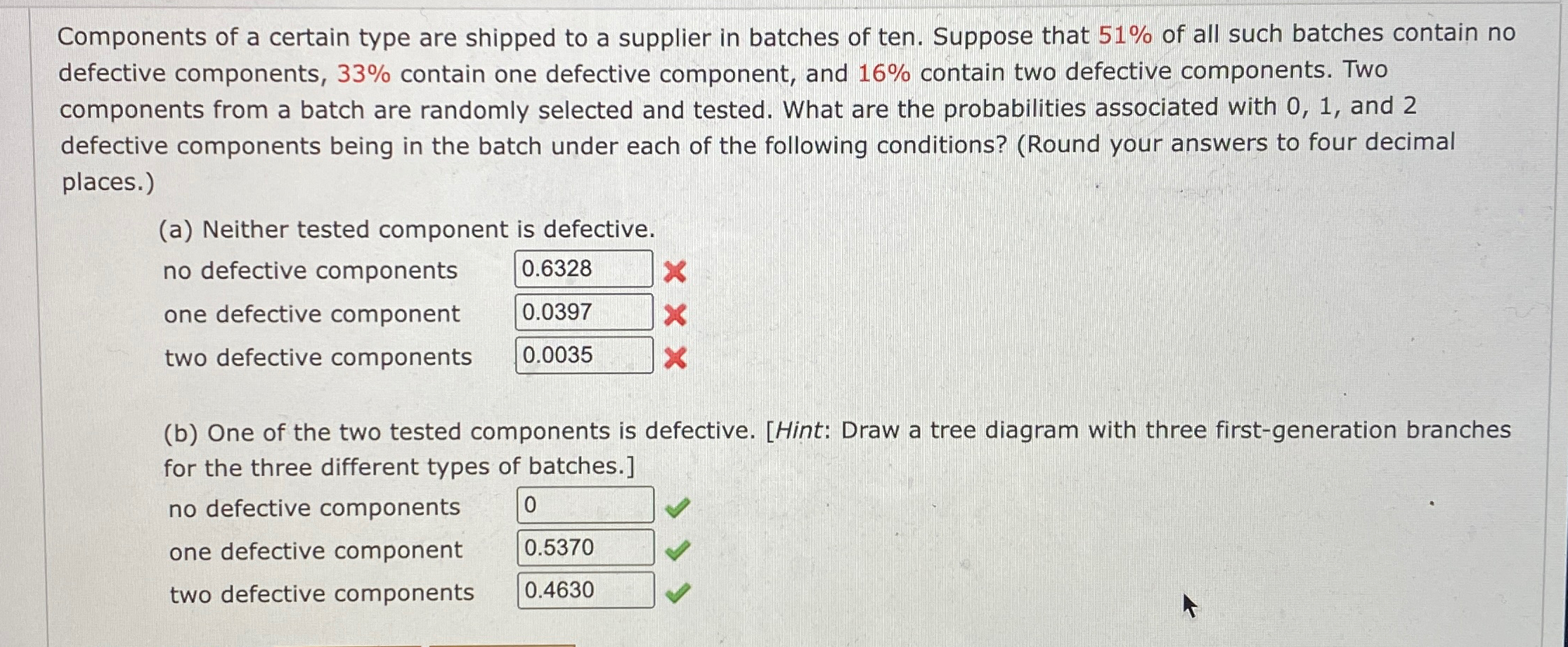 Solved Components of a certain type are shipped to a | Chegg.com
