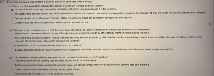 Solved Each of the following statements contains a blunder. | Chegg.com