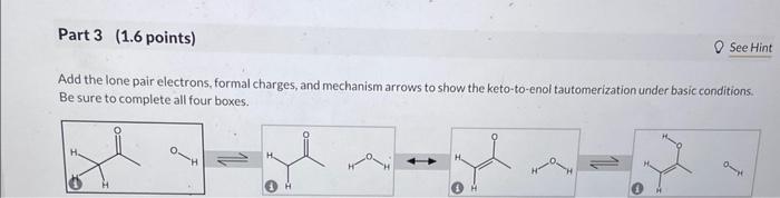 Solved Put the elementary steps found in the tautomerization | Chegg.com