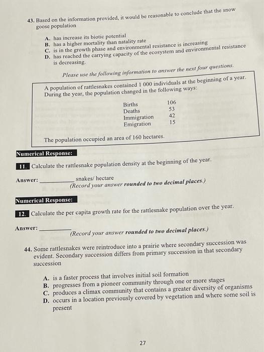 Solved Please use the following information to answer the | Chegg.com