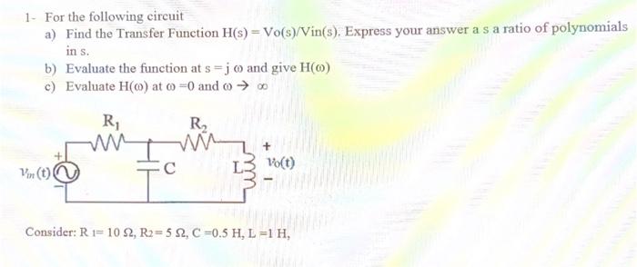 Solved Circuit Analysis | Chegg.com
