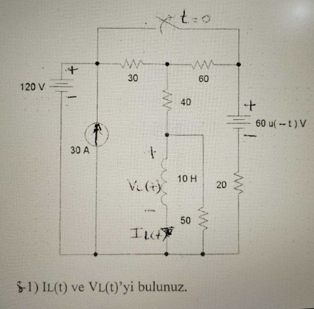 Can you find IL(t) and VL(t) in t and s domains for | Chegg.com