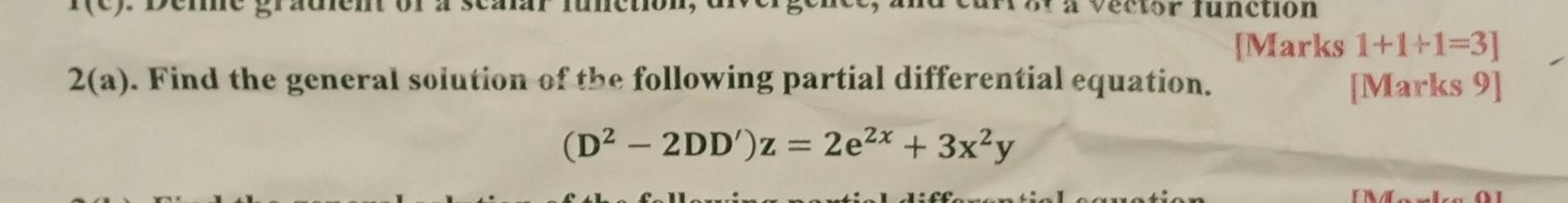 Solved 2(a). Find the general soiution of the following | Chegg.com