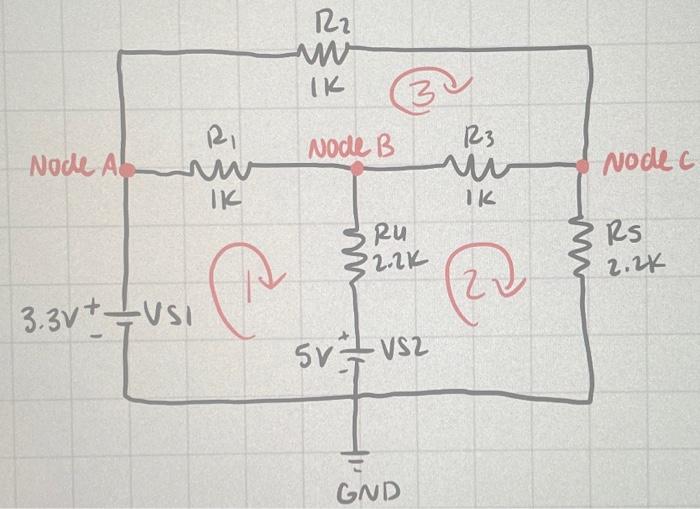 Solved How would I do Mesh versus Nodal analysis on this? | Chegg.com