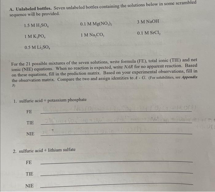 Solved A. Unlabeled bottles. Seven unlabeled bottles | Chegg.com