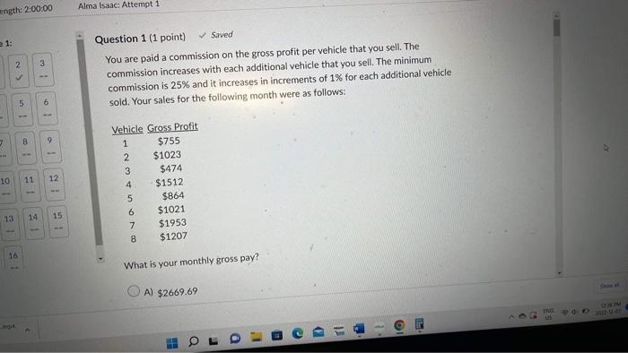 Solved You are paid a commission on the gross profit per | Chegg.com