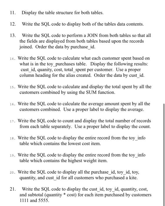 Solved 9. Create the following table structure named | Chegg.com