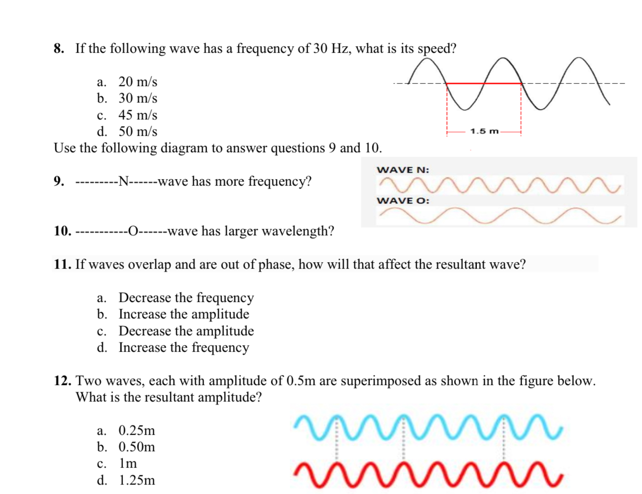 Solved If the following wave has a frequency of 30 ﻿Hz , | Chegg.com