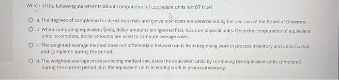 Solved Which of the following statements about computation | Chegg.com