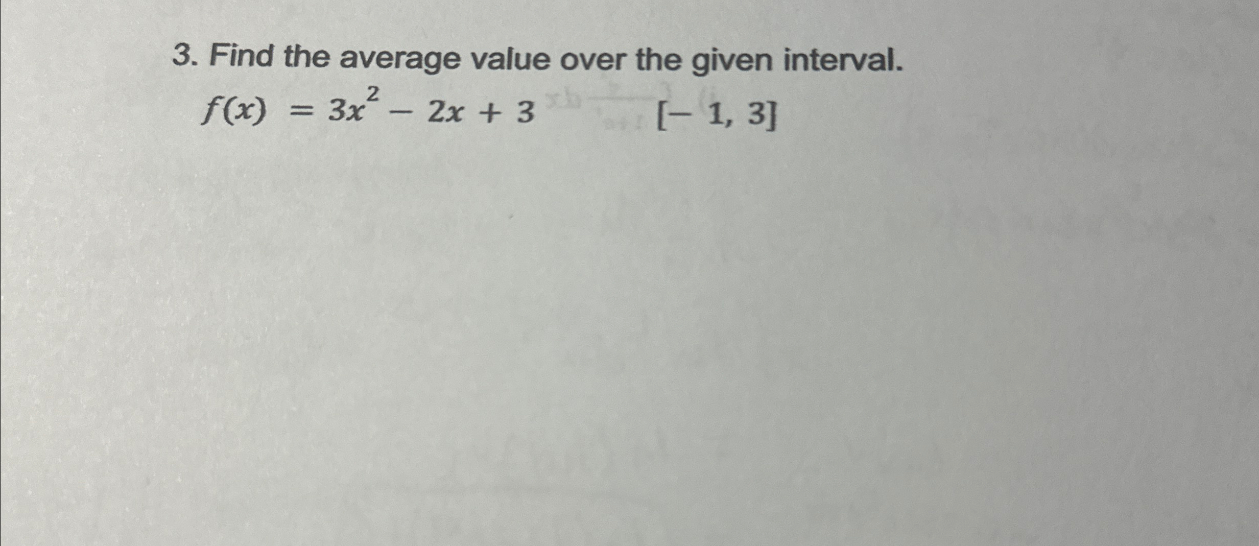 Solved Find the average value over the given | Chegg.com