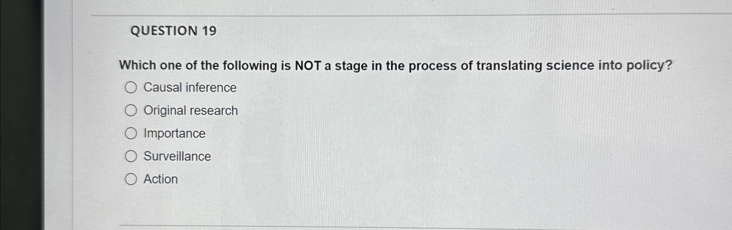 Solved QUESTION 19Which one of the following is NOT a stage | Chegg.com