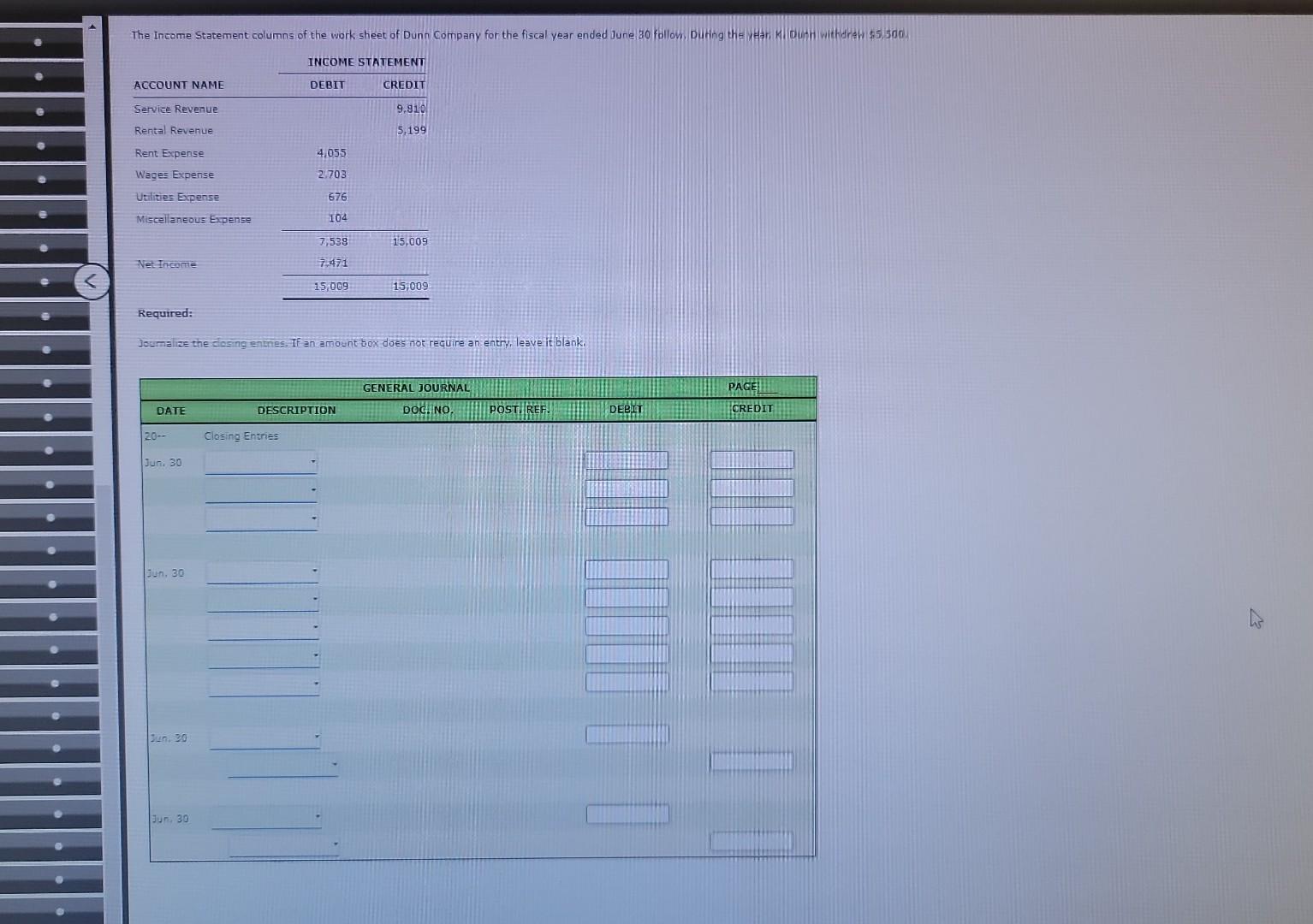 Solved Joumalize the cosing ensings. If an amount box does | Chegg.com