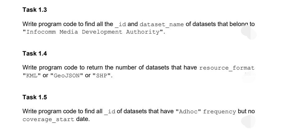 Solved Your program code and output for each of Task 1 to 3 | Chegg.com Solved Your program code and output for each of Task 1 to 3 | Chegg.com