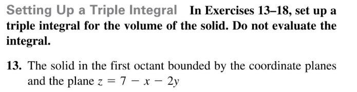 Solved Setting Up a Triple Integral In Exercises 13–18, set | Chegg.com